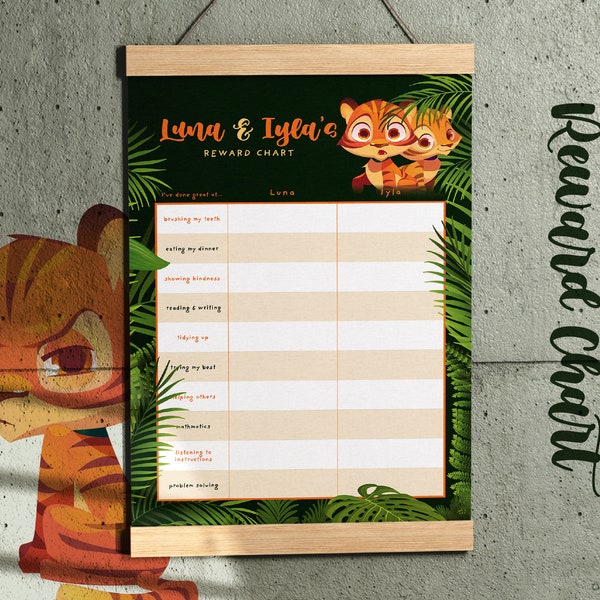Jungle Reward Chart - Etsy