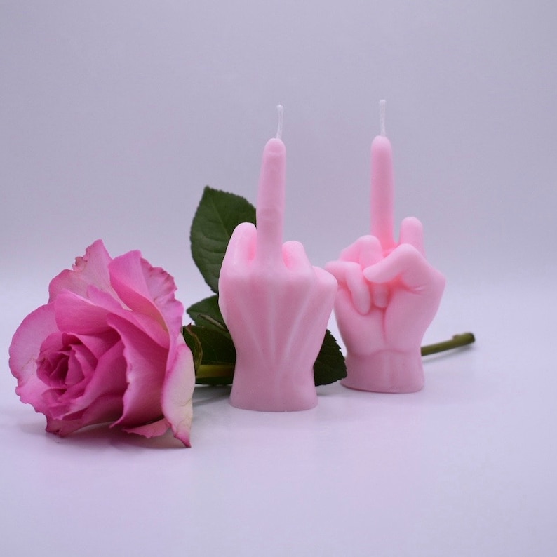 Middle Finger Candle Fuck You Mini Finger Candle Swear - Etsy