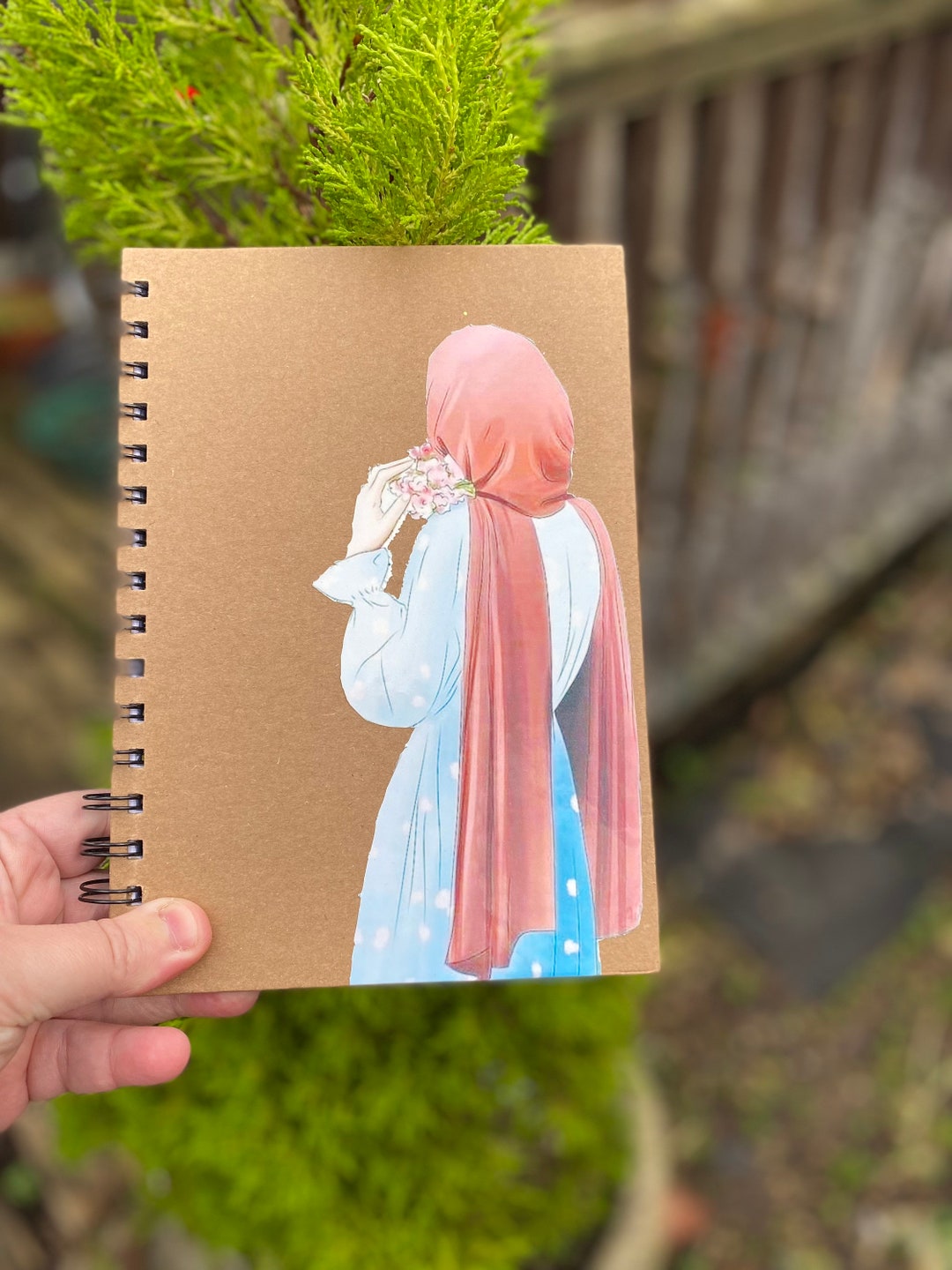 A5 Hijab Theme Arabic Notebook , Personalized Notebook With Names in ...