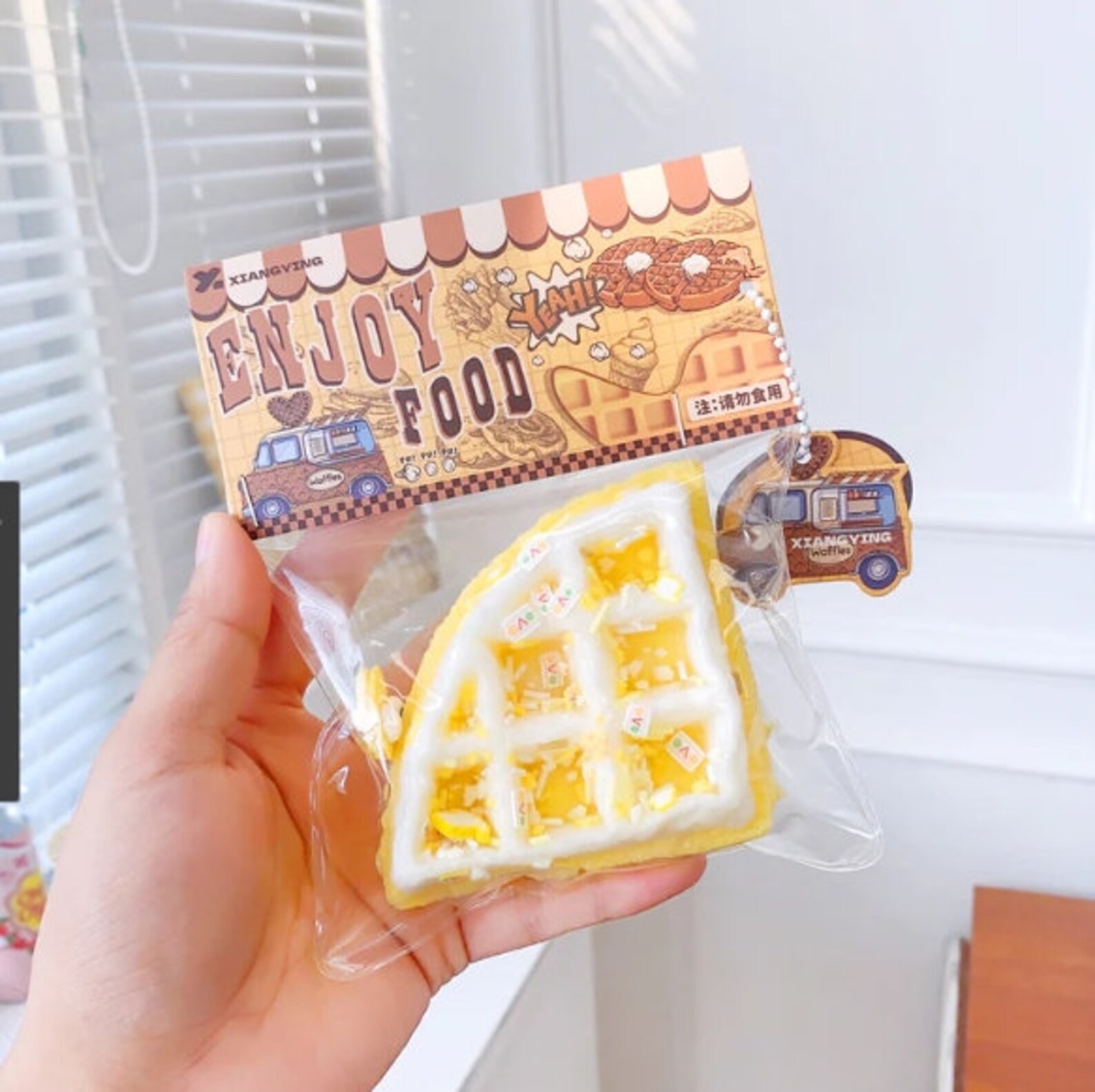 Cheese Triangle Waffles Taba Squishy Stress Relief Decompress Food Toys ...
