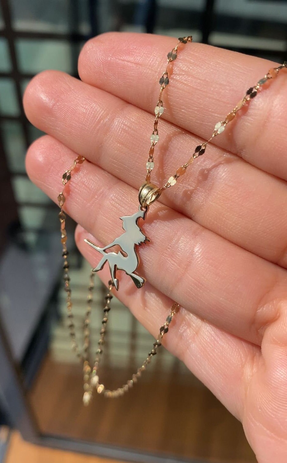 14K Gold Witch With Broom Pendant Flying Witch Charm - Etsy