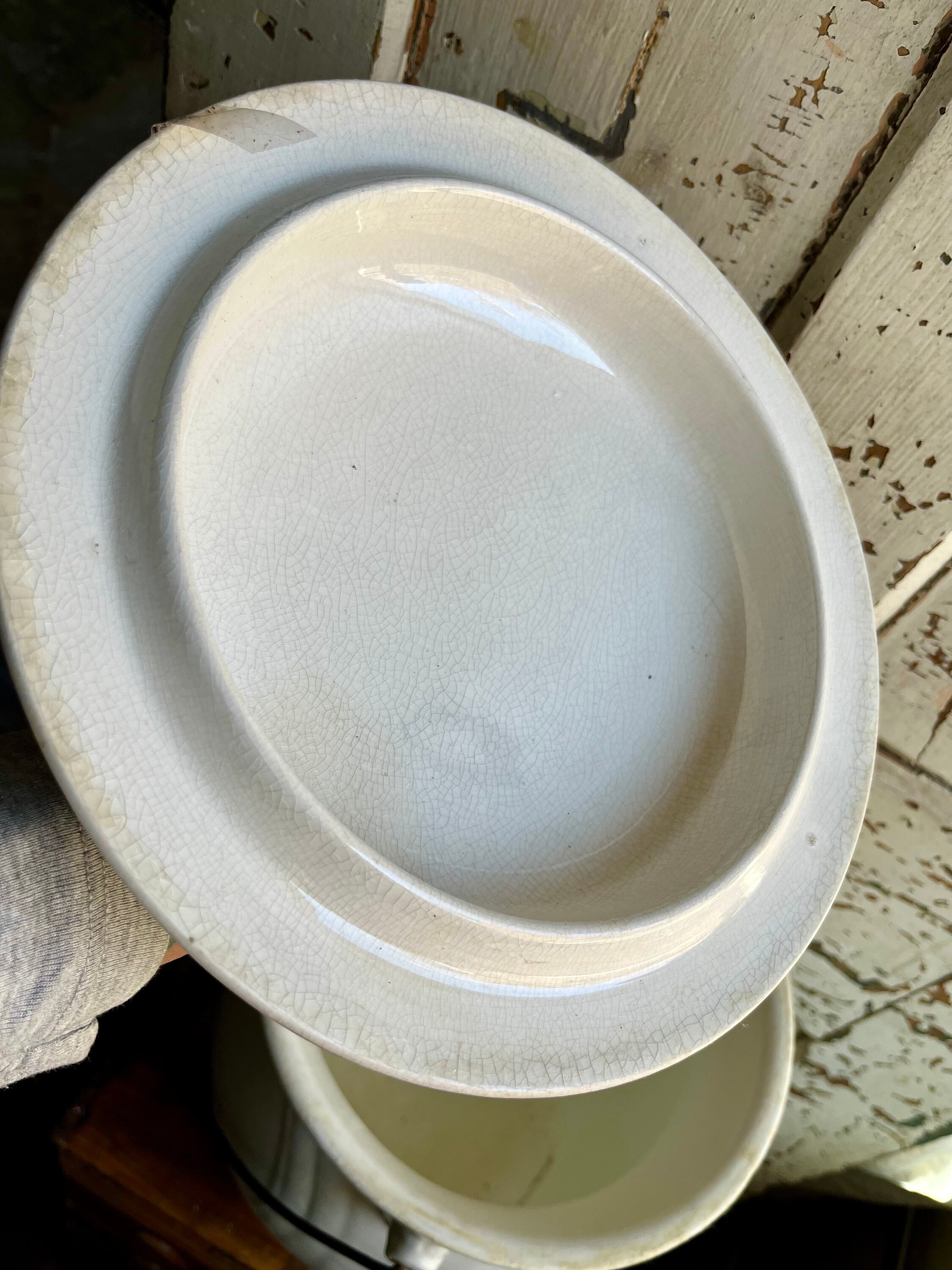 Antique Ironstone Slop Pot With Lid - Etsy