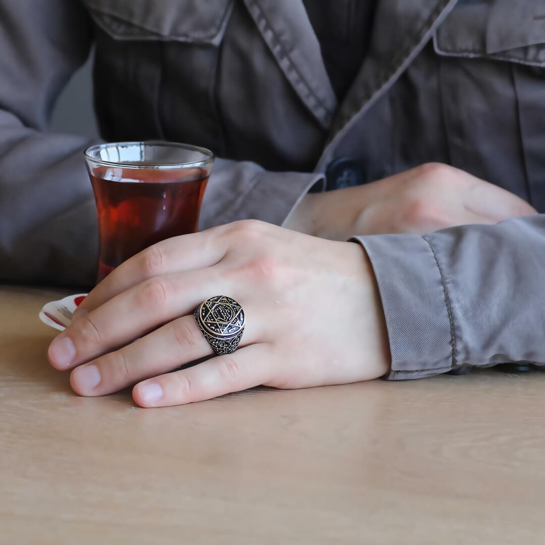 Solomon's Seal Ring,prophet Solomon Ring, Protection King Ring ...