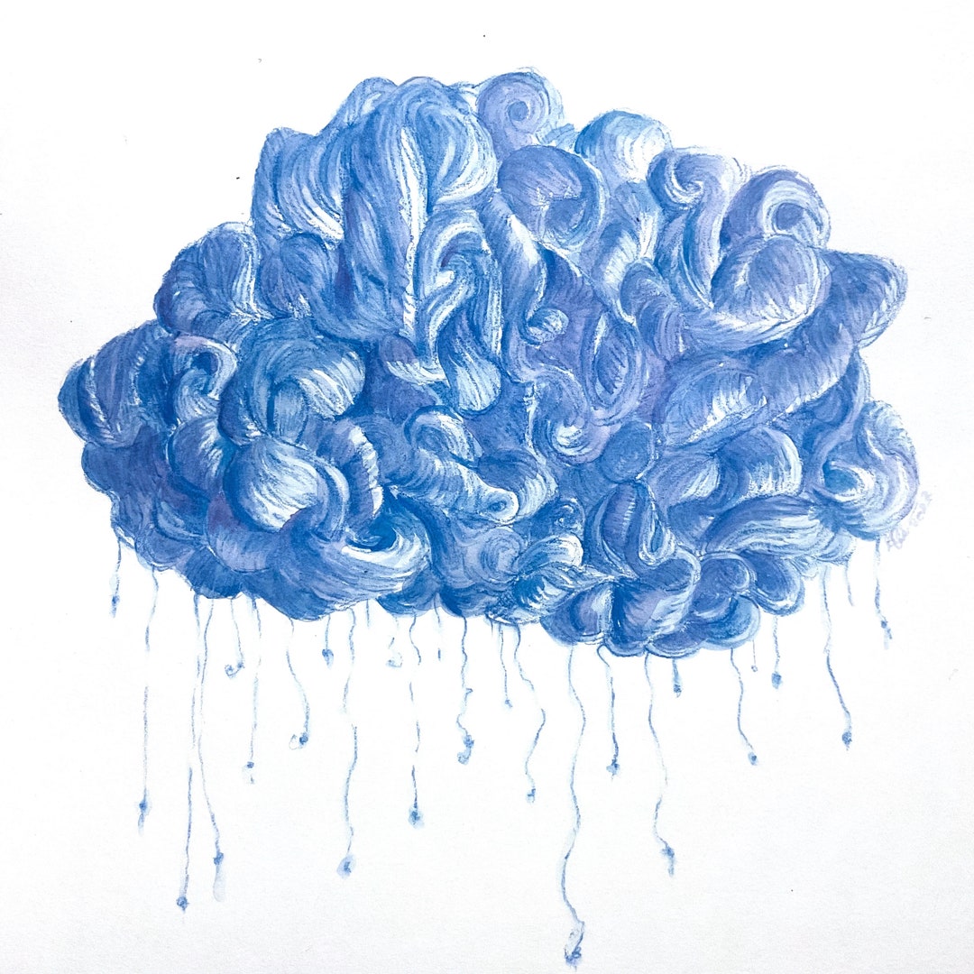 Light Blue Yarn Rain Cloud Digital Download Personal Use Only - Etsy