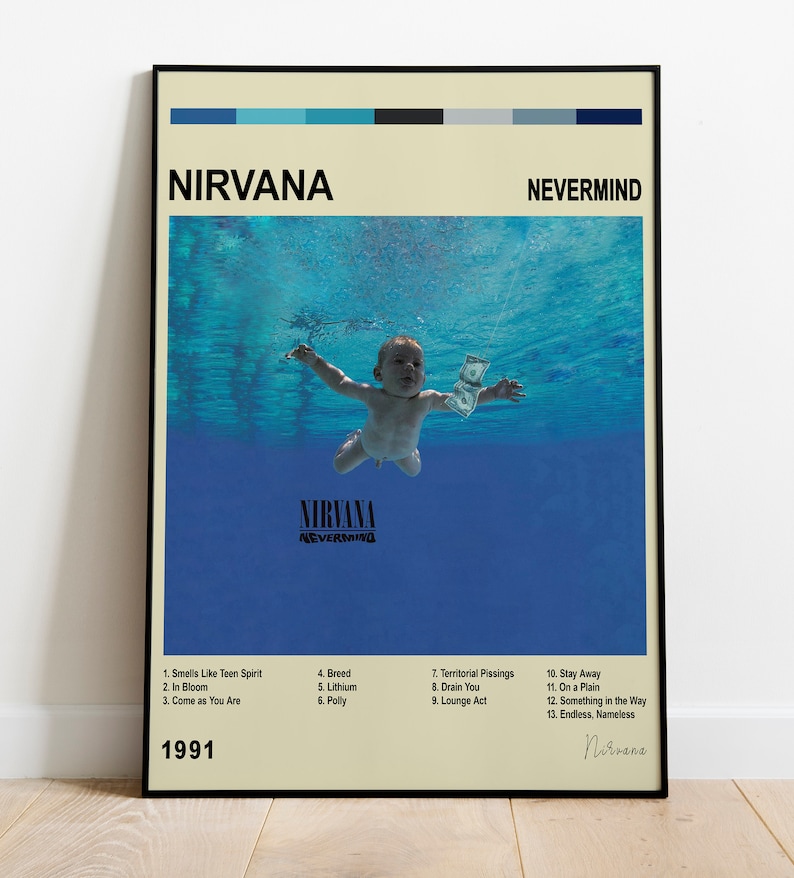 Nirvana Nevermind Album Cover Wall Poster Vintage Poster - Etsy