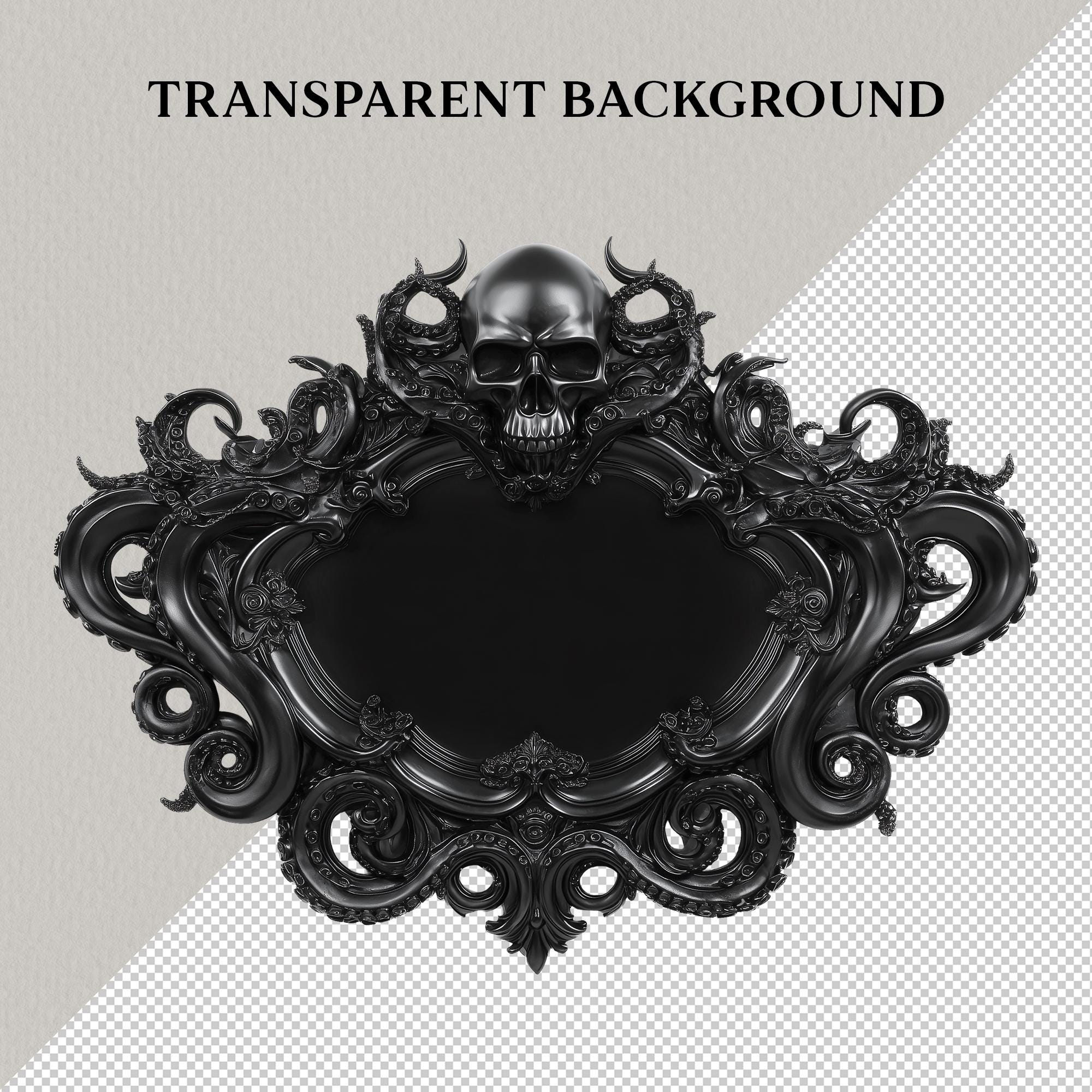 36 Black Gothic Nameplates | Dark Baroque Plaque Frames PNG | Junk ...