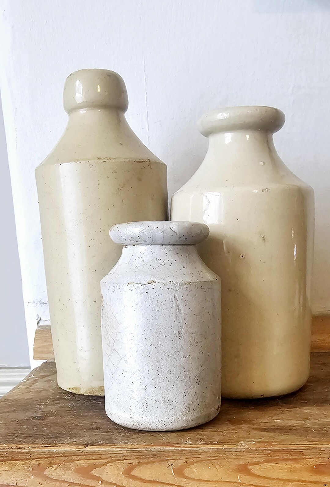 3 X Victorian Stoneware Pots. - Etsy