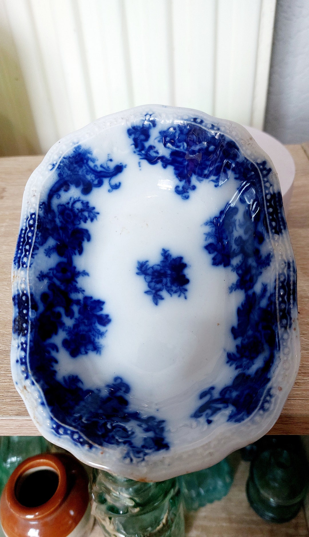 Vintage Flow Blue Soap Dish. - Etsy