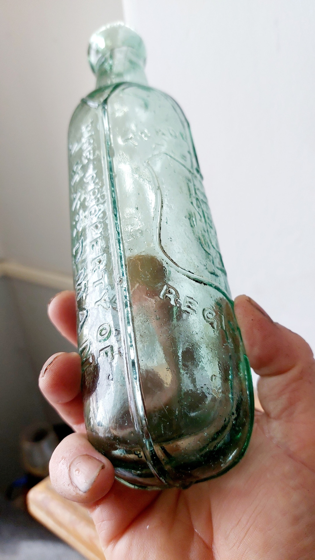 Antique Round Bottom Torpedo Bottle. - Etsy