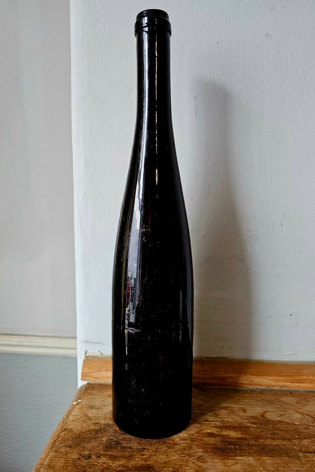 Antique Primitive Turn Mold Long Neck Wine Bottle. - Etsy
