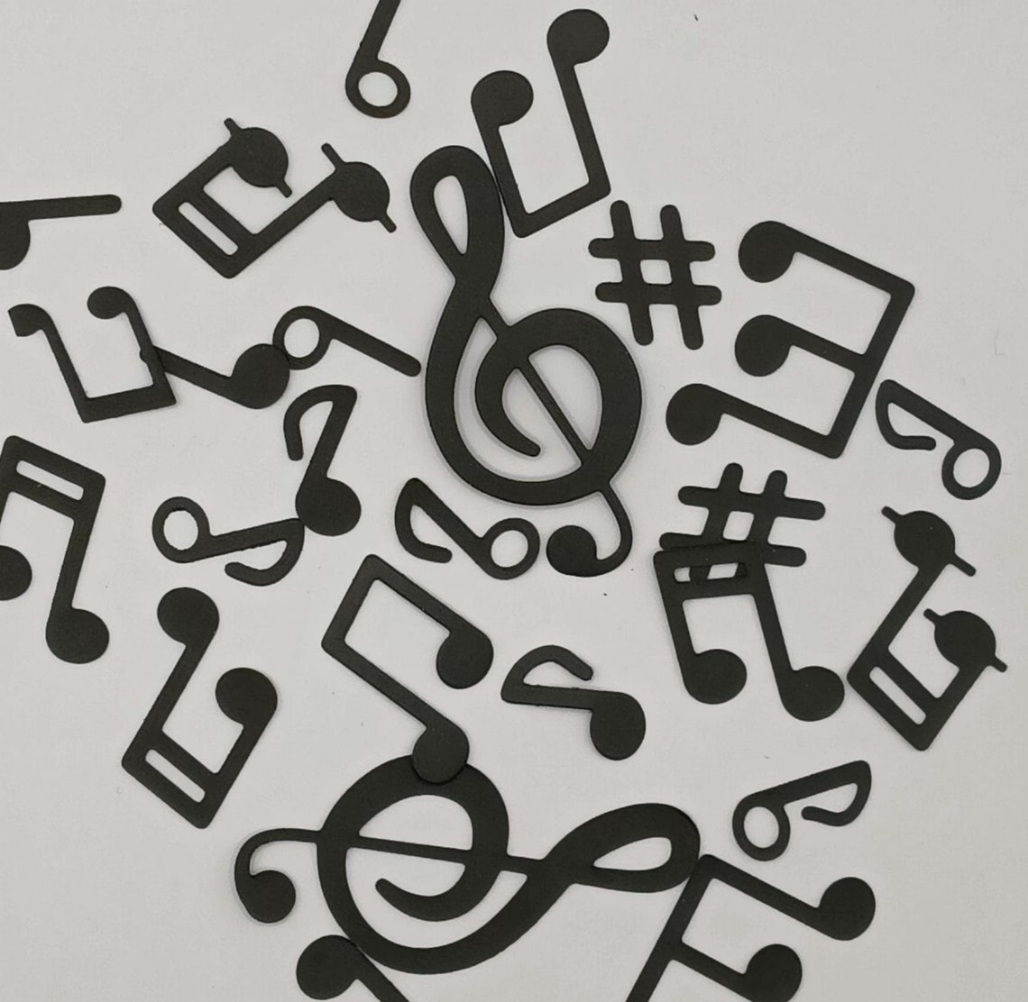 Black Musical Notes Table Confetti, Table Decoration, Plastic Free ...