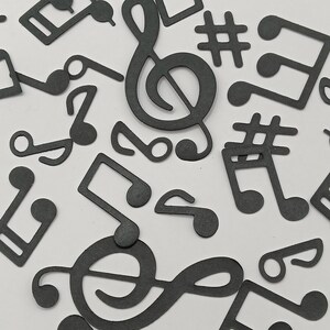 Black Musical Notes Table Confetti, Table Decoration, Plastic Free ...