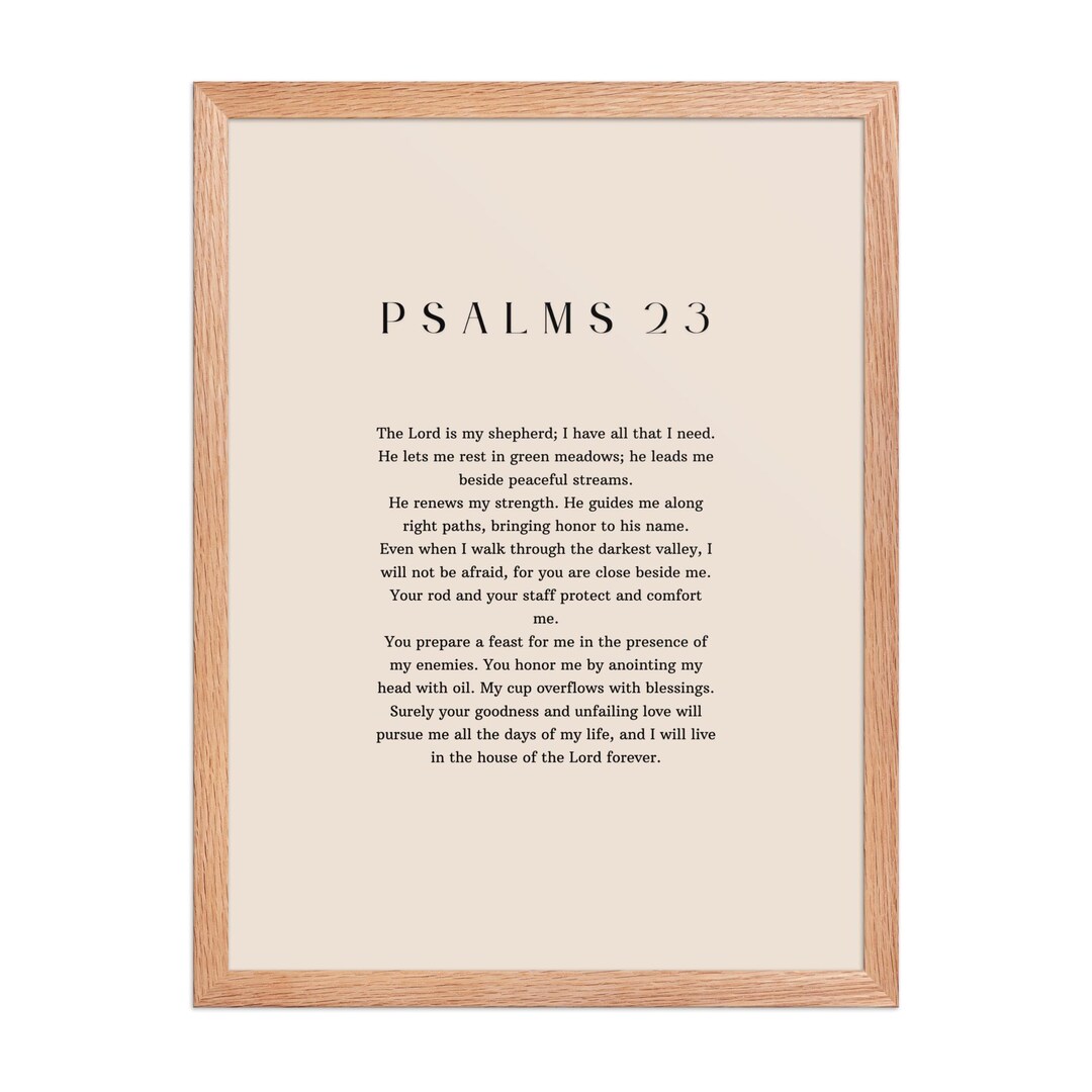 Psalms 23 Framed Poster - Etsy