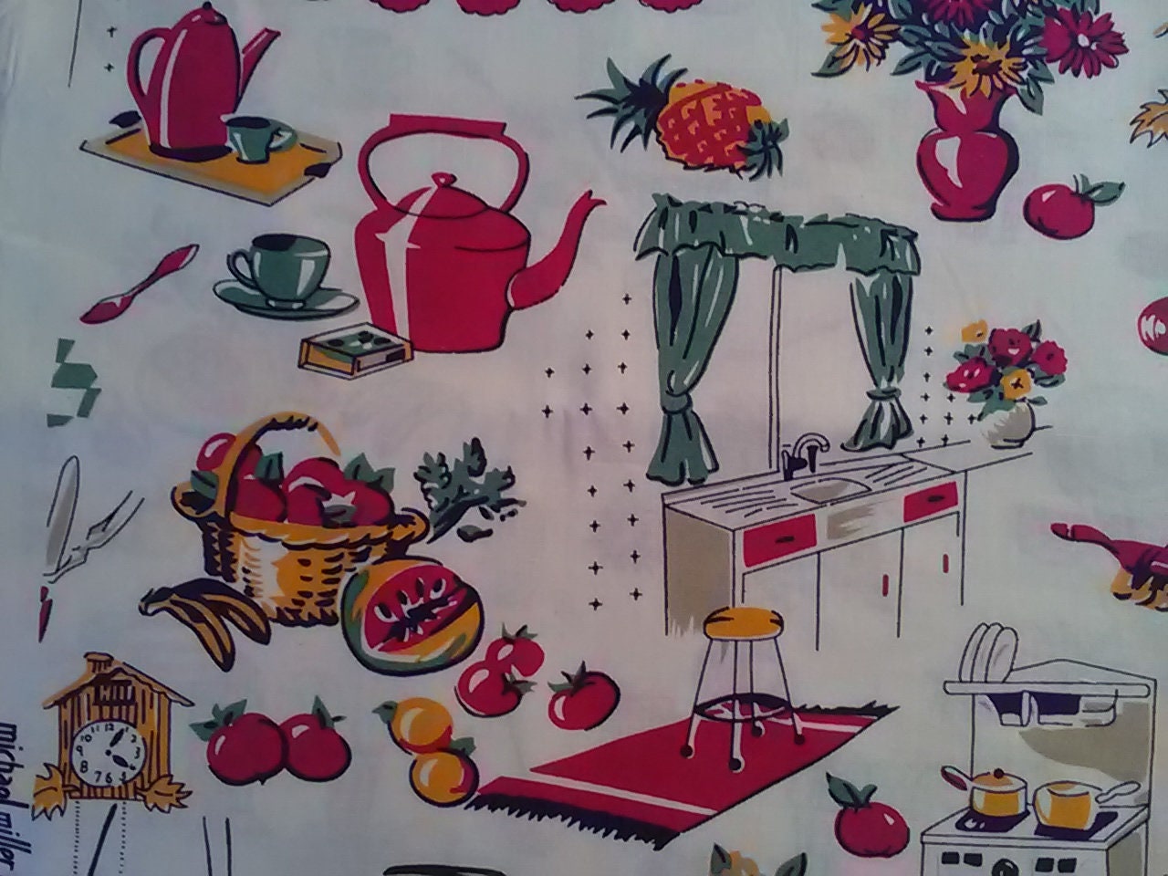 Retro Kitchen Fabric