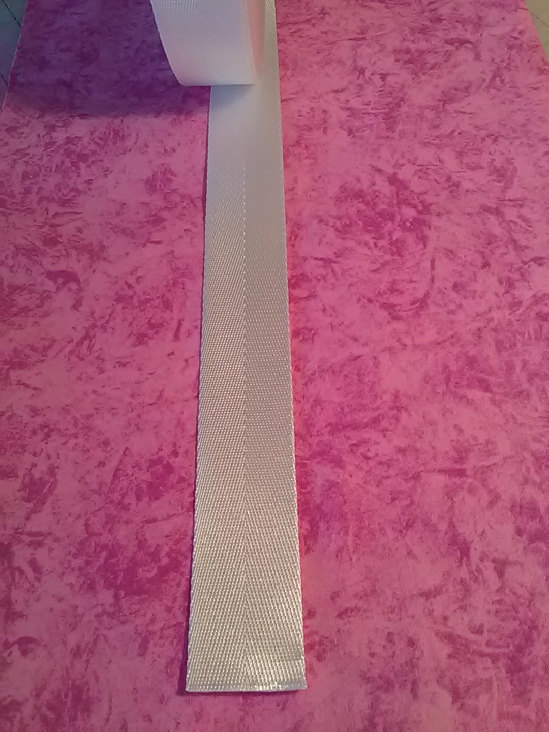 Nylon Webbing 1.5" Heavy Duty, White by the Yard, Strapping, Tear ...