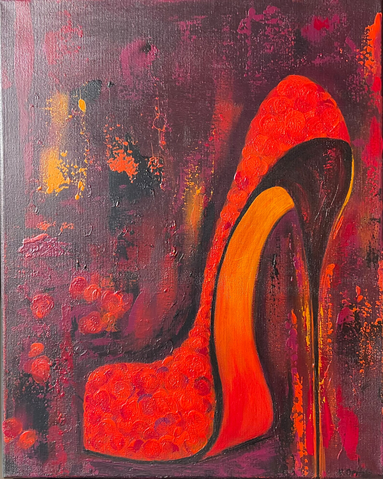 Acrylic Painting on Stretcher Frame Abstract High Heels - Etsy