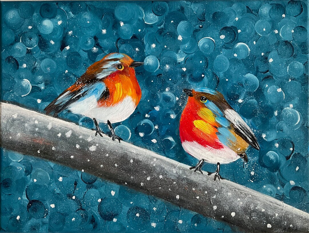 Canvas Picture, Robin, Abstract - Etsy