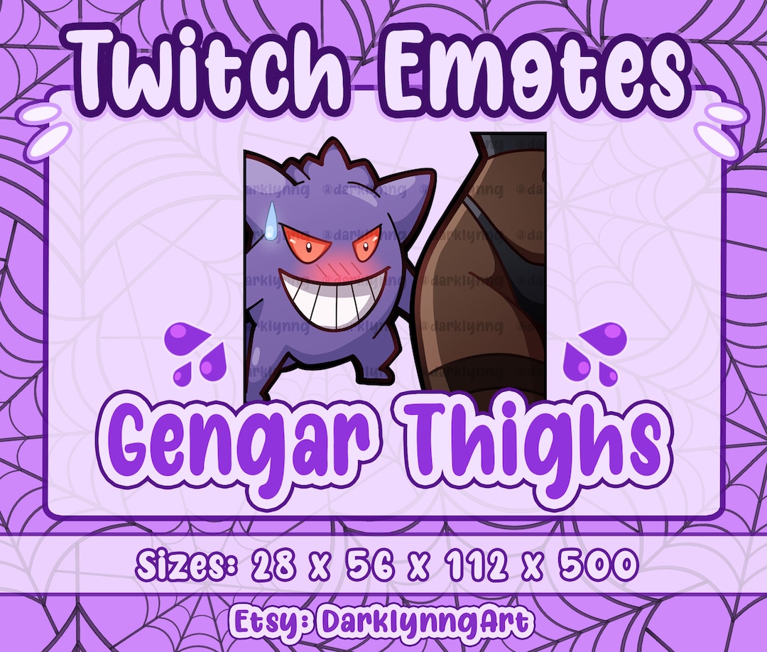 Gengar Thighs Emotes Twitch Discord Youtube Pokemon - Etsy