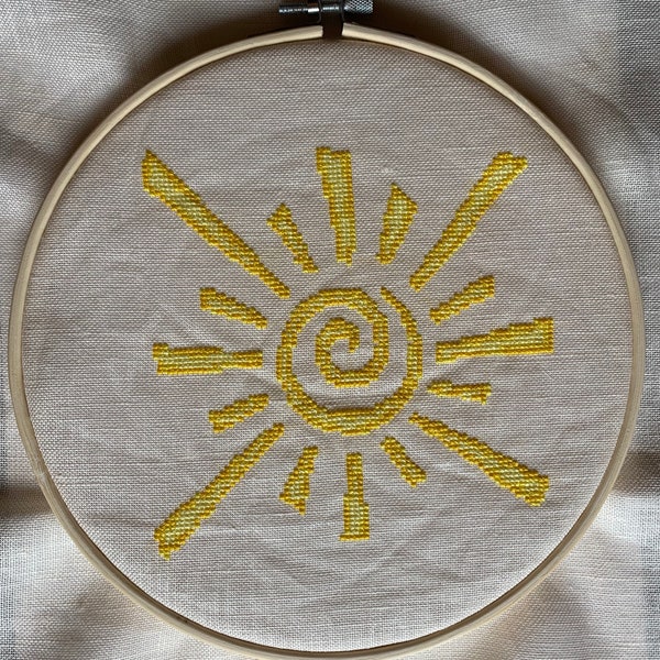 Sun Cross Stitch - Etsy