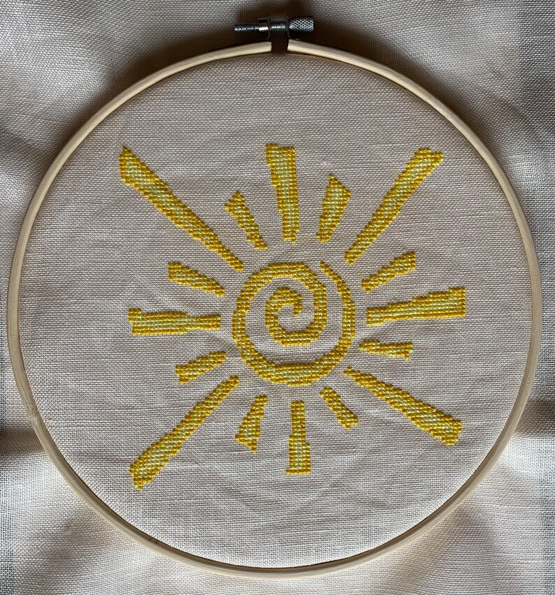 Spiral Sun Cross Stitch Pattern - Etsy