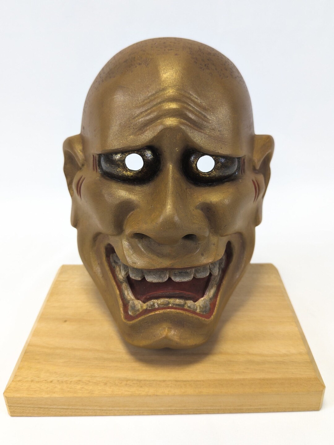 Fox Demon Noh Mask: Kitsune Jyaa High Quality Traditional Japanese Mask ...