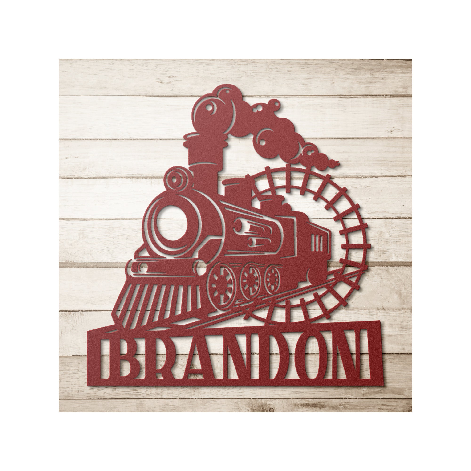 Personalized Train Metal Sign Metal Wall Decor Custom Train Sign ...