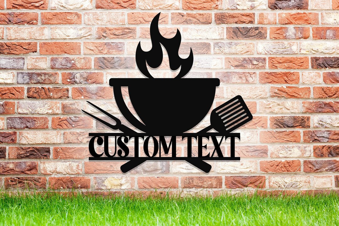 Custom BBQ Sign, Personalized Metal BBQ Sign, Metal Grill Sign, Outdoor ...