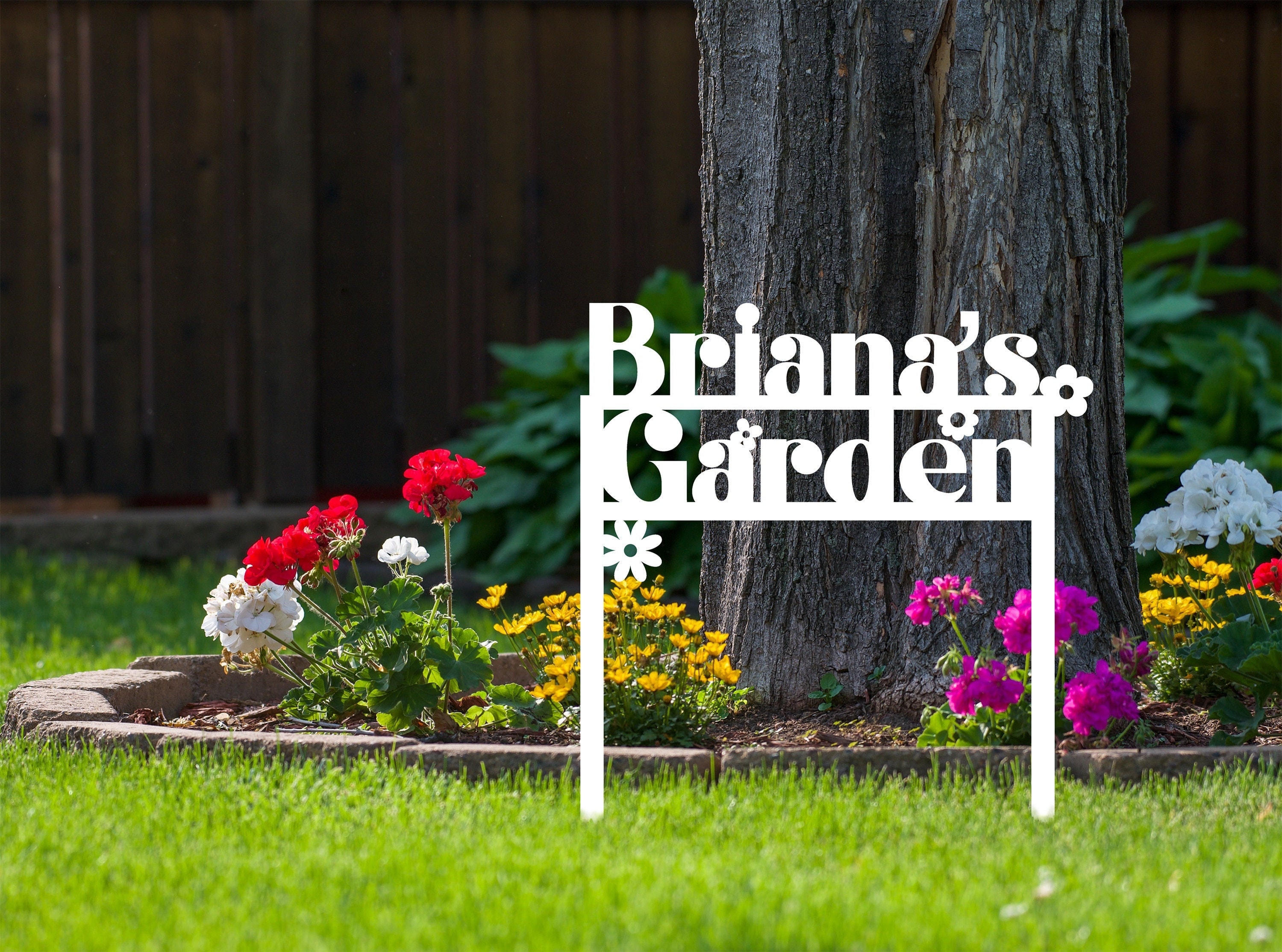 Personalized Garden Sign, Garden Metal Sign, Garden Name Sign, Custom ...