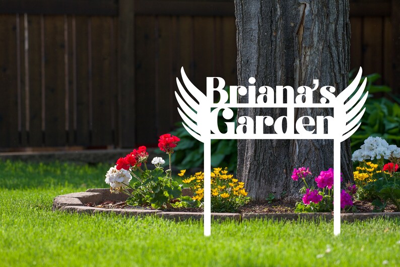 Personalized Yard Sign Stake,custom Metal Name Sign With Wings, Metal ...