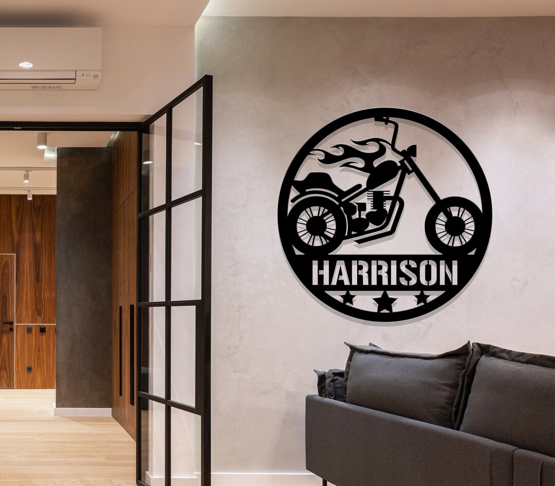 Custom Motorcycle Gifts for Men, Chopper Bike Sign, Chopper Gifts ...