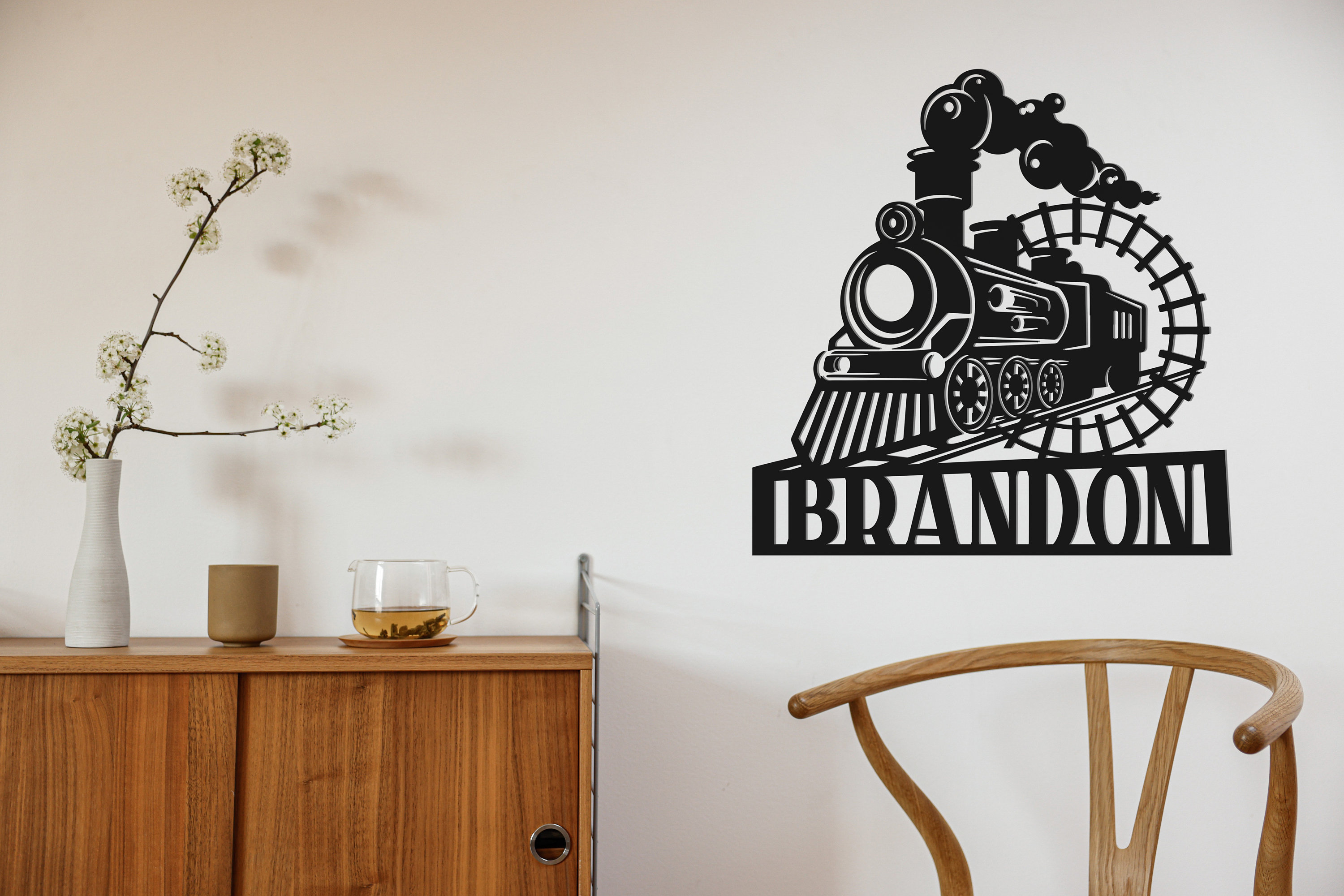 Personalized Train Metal Sign Metal Wall Decor Custom Train Sign ...