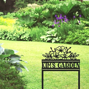 Custom Metal Garden Sign, Metal Garden Stake Sign, Personalized Metal ...