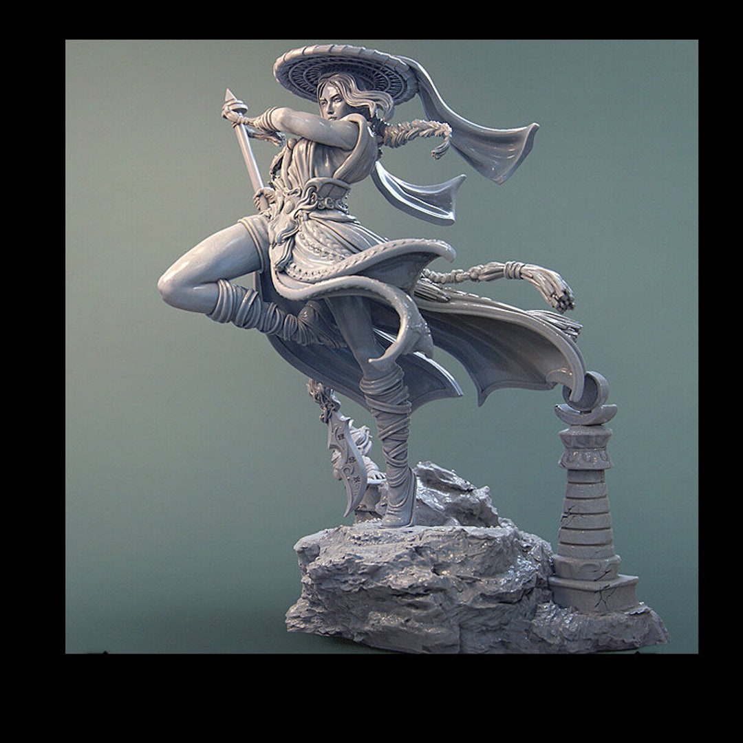 Wuxia National Style Heroine Murong Ying Figure Statue 3D Printing ...