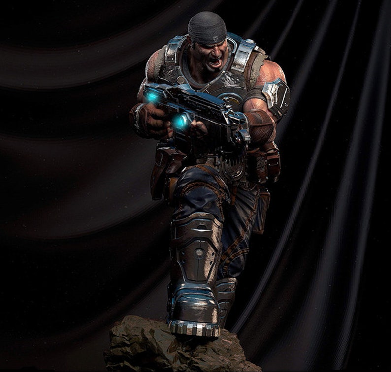 Game War Machine Marcus Battle Modeling Statue 3D Printed Model Drawing ...