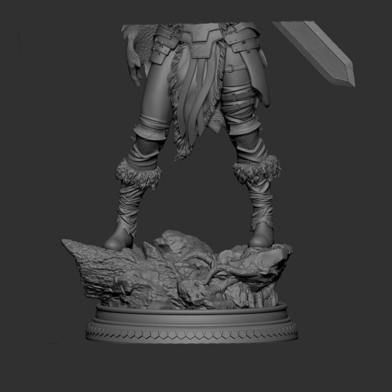 Game Movie Characters Savage Female Warrior Figure 3D Printed Model ...