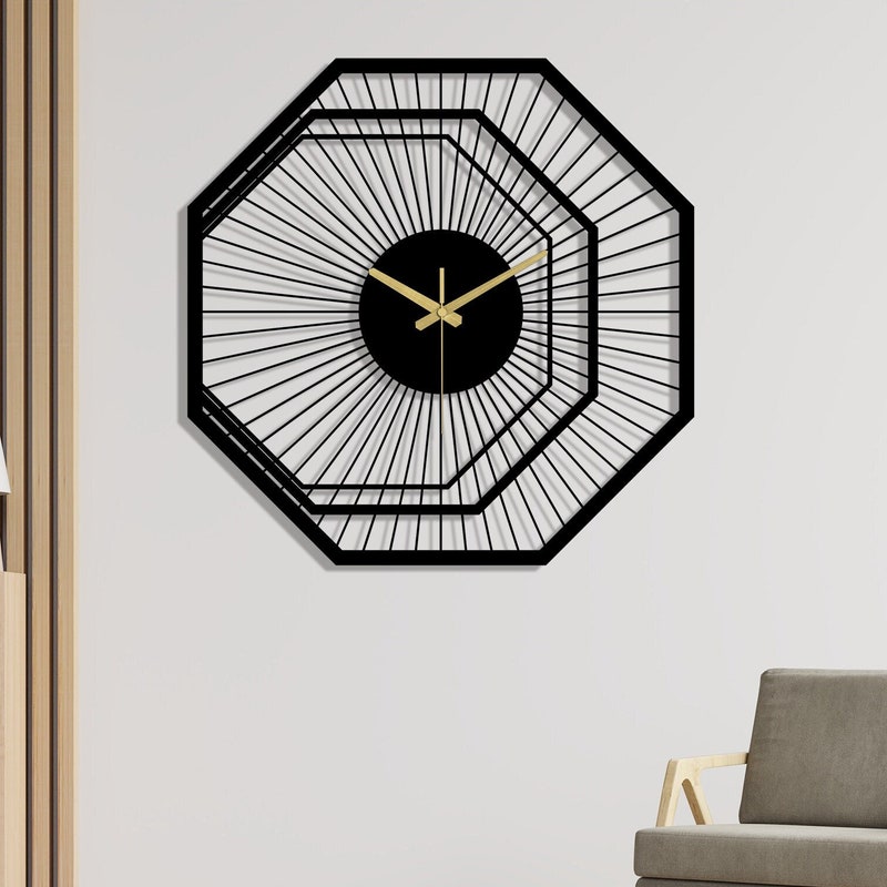 Hexagon Clock - Etsy New Zealand