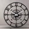 Modern Latin Numeral Metal Wall Clock - Oversized Vintage Wall Art ...