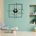 Square Metal Large Wall Clock, Modern Geometric Art Deco Clocks ...