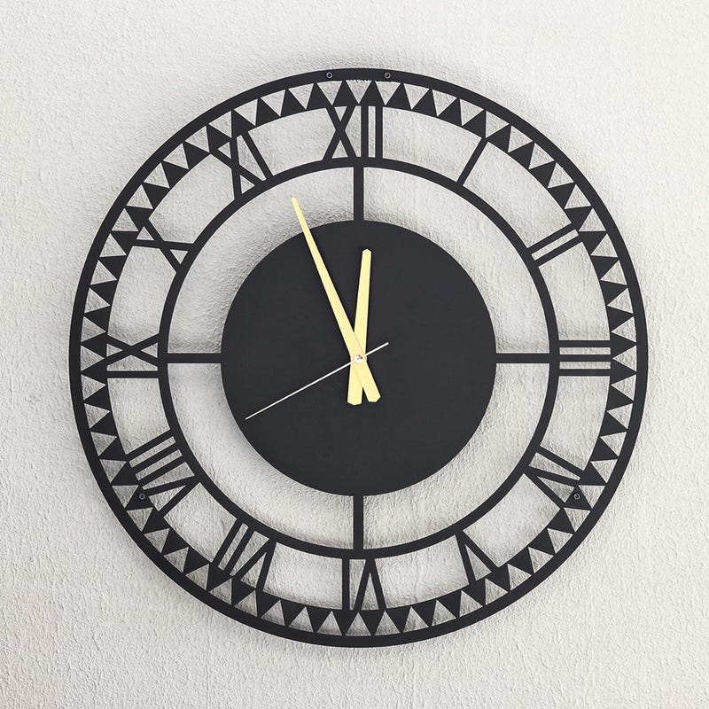 Black White Clock - Etsy