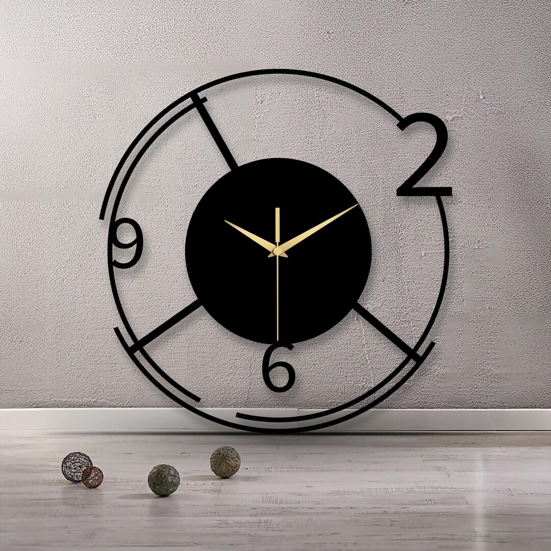 Modern Oversized Metal Wall Clock, Large Minimalist Clocks for Wall ...