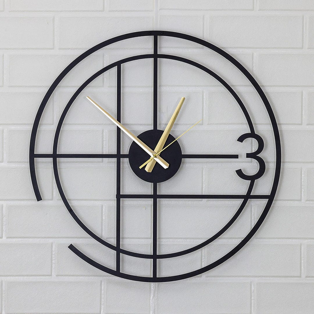 Modern Minimalist Oversized Metal Wall Clock - Unique Clocks for Wall ...