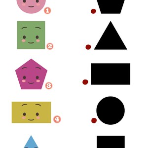 Shapes Poster, Shapes Printable Activity Pages for Toddlers, Shapes ...