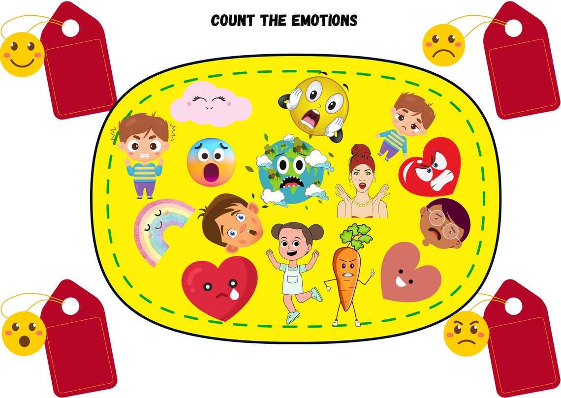 Emotions Learning for Kids, Printable Feelings Pages for Kids, Emotions ...