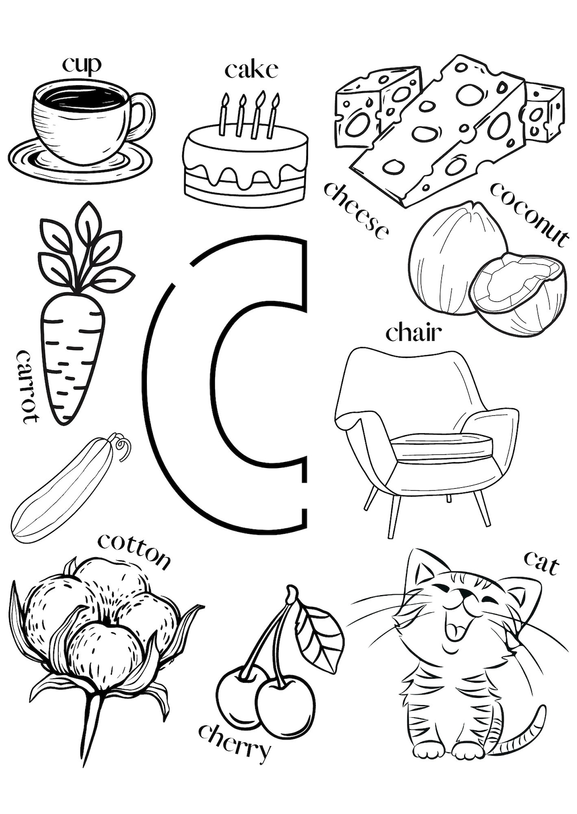ABC Coloring Pages, Printable Alphabet Colorign Pages for Kids, 26 ...