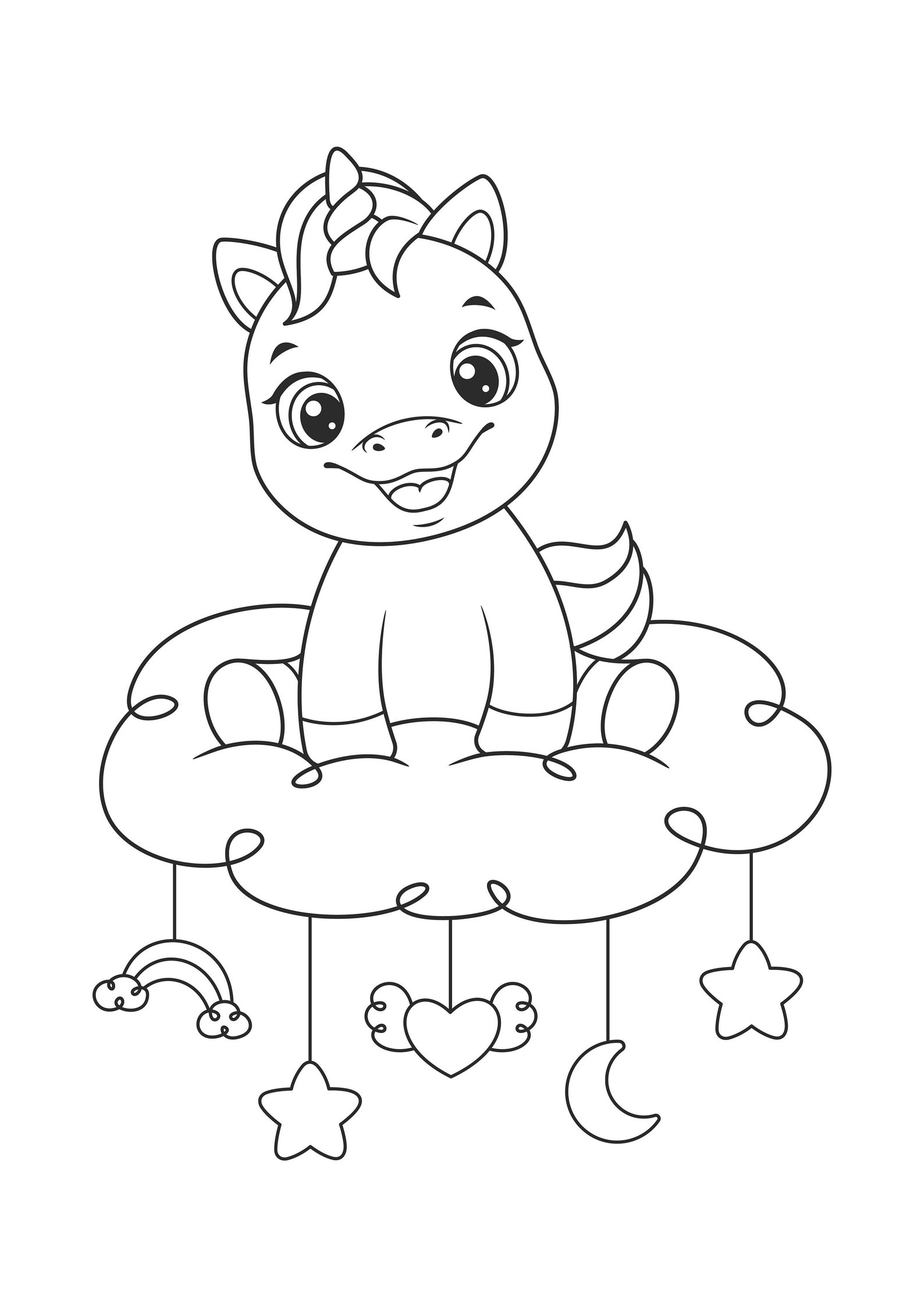 Unicorn Coloring Pages for Kids, Printable Coloring Pages Unicorn ...