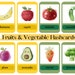 Fruits and Vegetables Flashcards for Toddlers, Printable Vegetables ...
