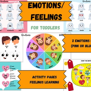 Emotions Learning for Kids, Printable Feelings Pages for Kids, Emotions ...