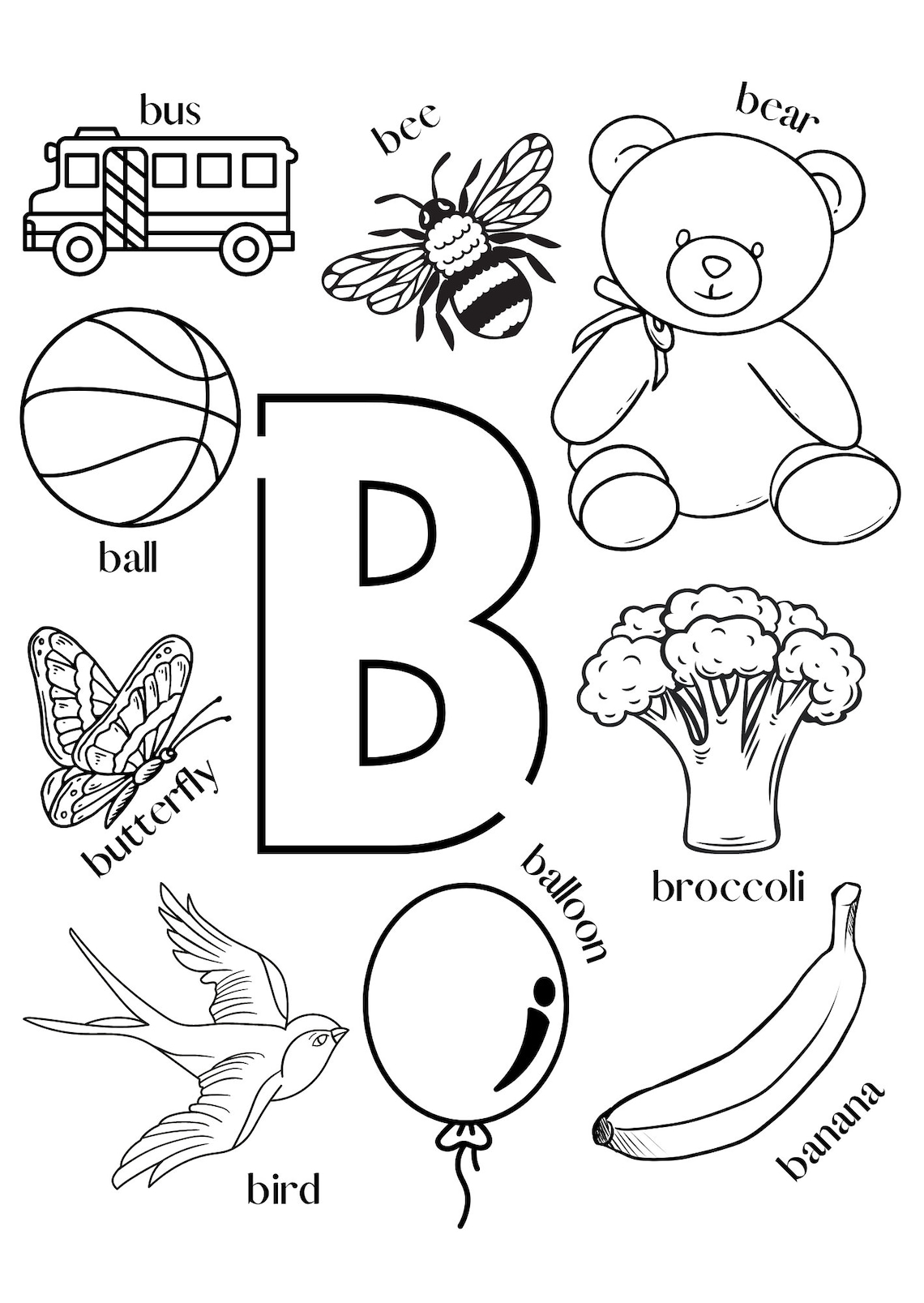 ABC Coloring Pages, Printable Alphabet Colorign Pages for Kids, 26 ...