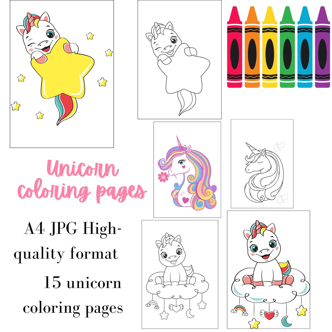 Unicorn Coloring Pages for Kids, Printable Coloring Pages Unicorn ...