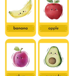 Fruits and Vegetables Flashcards for Toddlers, Printable Vegetables ...